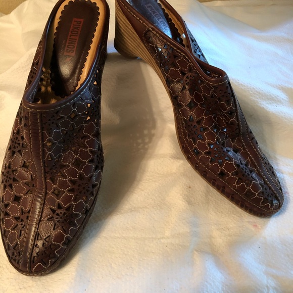 PIKOLINOS | Shoes | Pikolinos Brown Leather Clogs | Poshmark